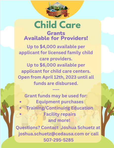 Funding Opportunities for Child Care Providers in Nobels County! - CEDA